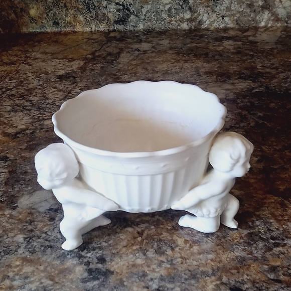 Inarco | Other | Inarco Japan E729 Cherub Angel White Pedestal Planter ...